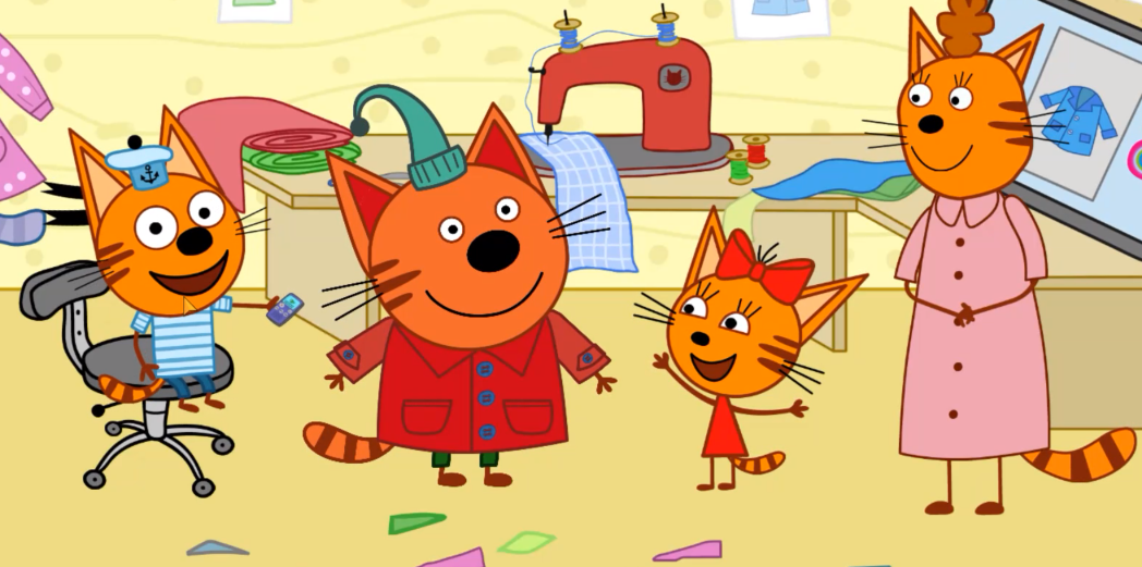 Три кота 6 увлекательная раскраска с анимациями!