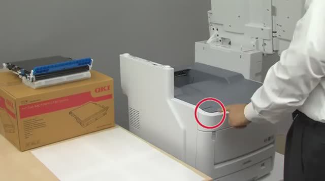MC700 серия Как заменить транспортный ремень на серии OKI MC760, MC770