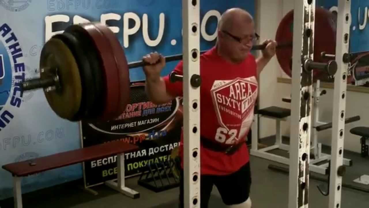 Приседания Тренинг Г. Зобач в 60 лет!