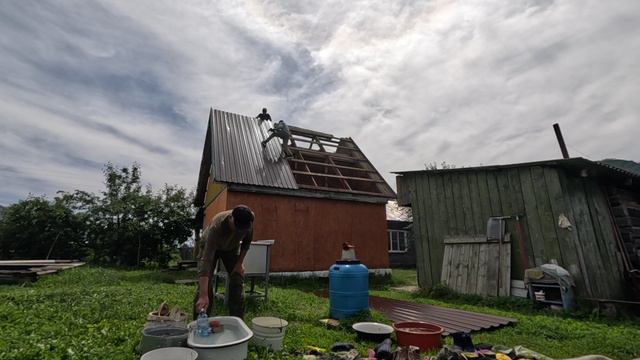 Таймлапс на GoPro Hero 11. Перестилаем крышу.