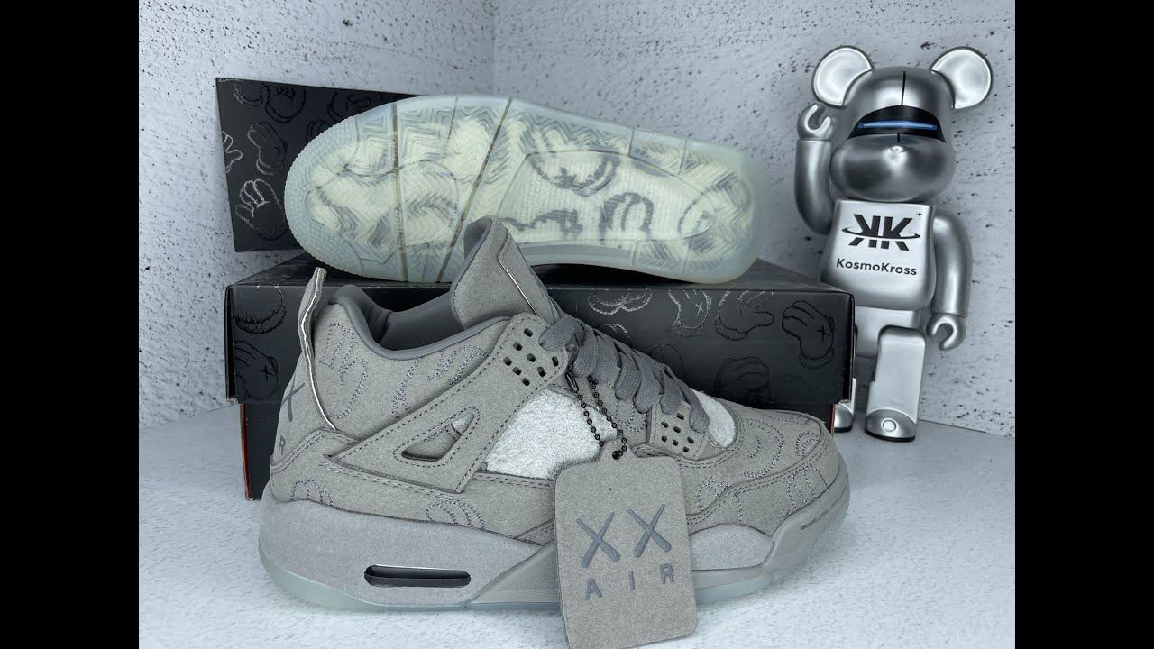 Кроссовки KAWS x Nike Air Jordan 4 Retro 'Cool Grey' (930155 003)