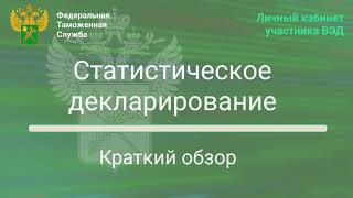 Статистическое декларирование. Краткий обзор
