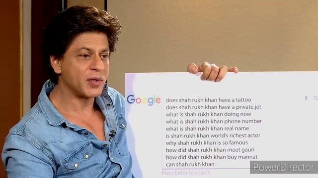 Шахрукх Кхан отвечает на вопросы гугла.