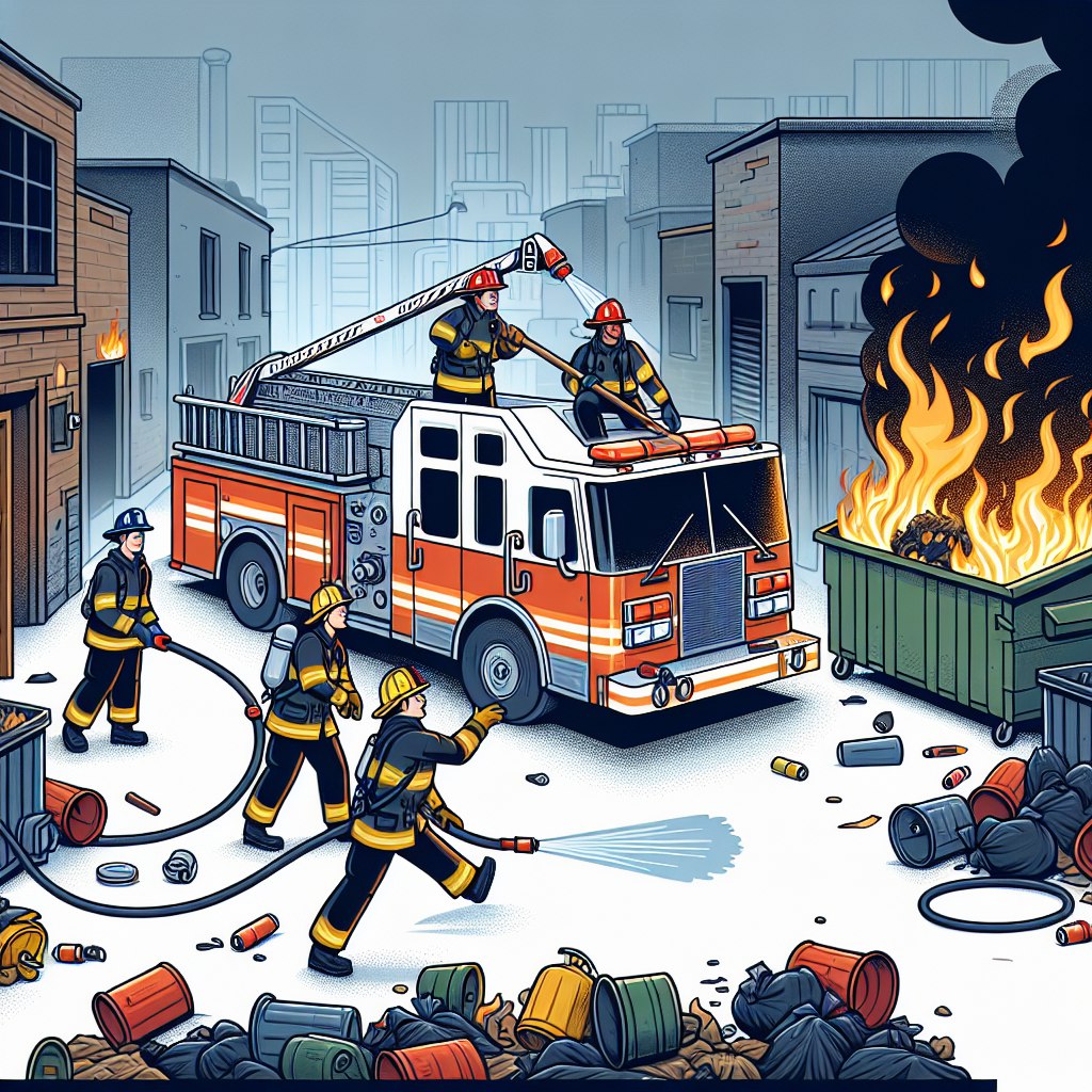 в Белорецке горит пластиковый контейнер для бытовых отходов!