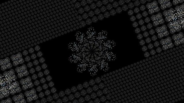 Движение абстрактных узоров из частиц. Видеоарт для мероприятий.