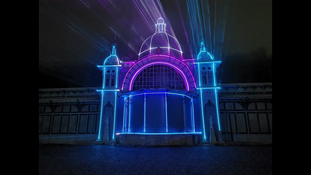 Laser 3D Mapping. Лазерный мэппинг. Лазерная проекция на здание.