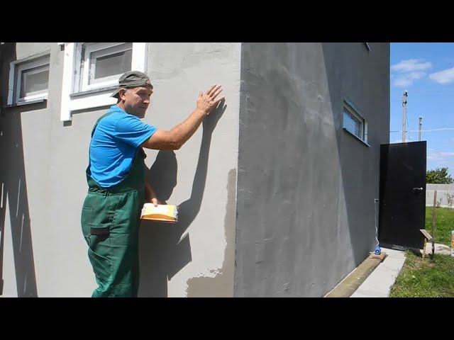 Как оштукатурить угол утепленного дома