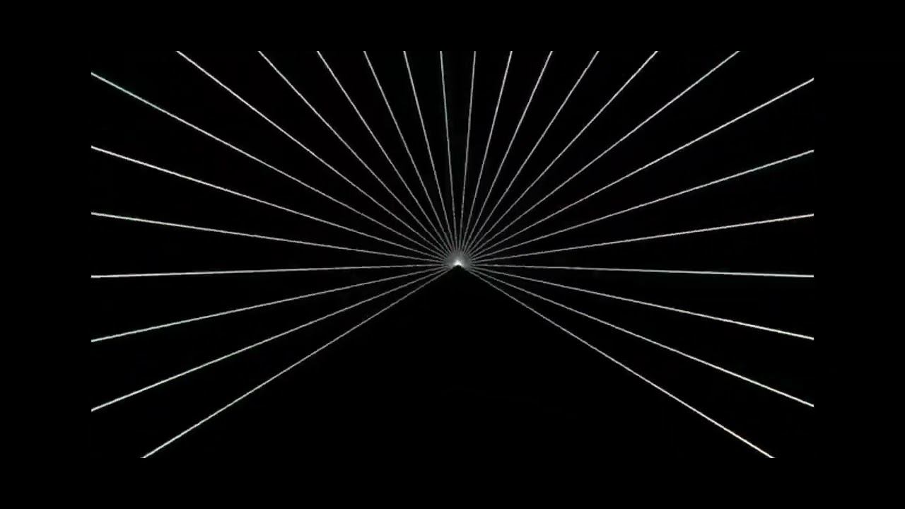 Metric - distant shores . Laser beam show