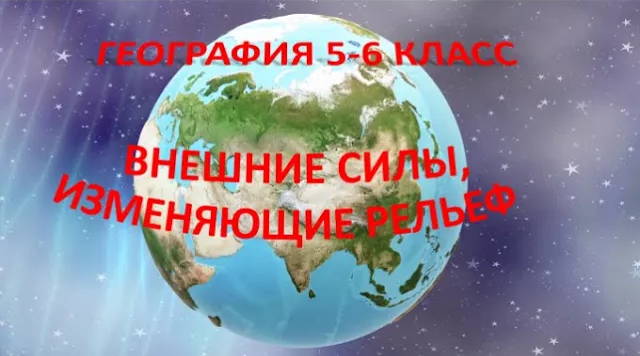Внешние силы, изменяющие рельеф. География 5 класс.