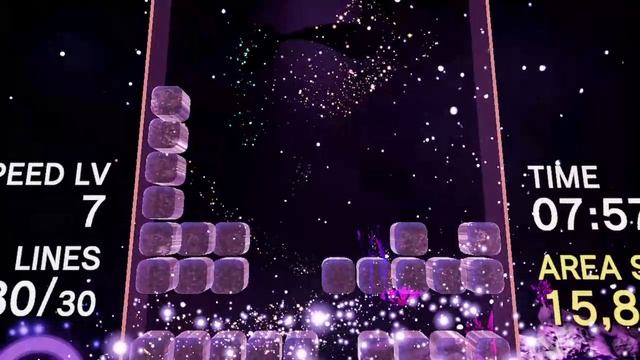 Улетел в космос вместе с Tetris Effect
