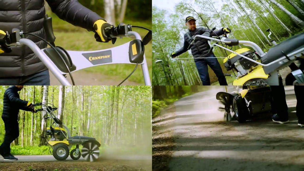 Как метет подметальная машина Champion GS5080?