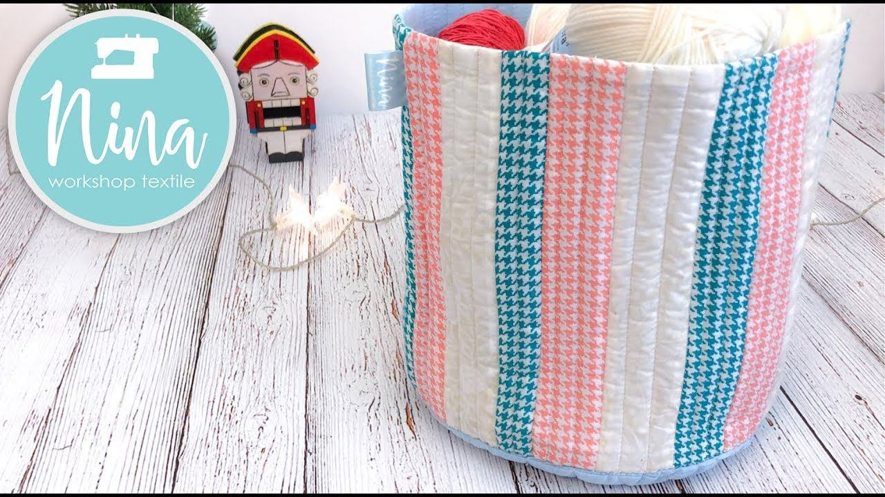 Как сшить стеганую корзинку? МК по пошиву стеганой корзинки.