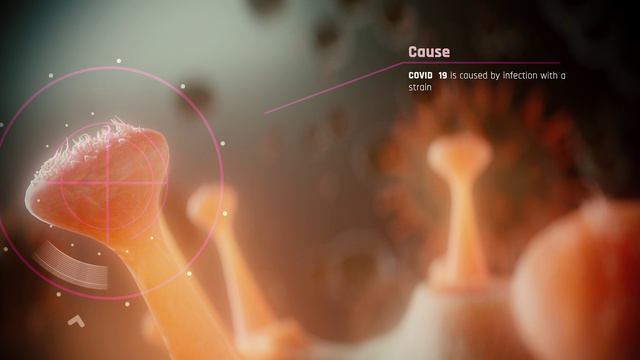 Визуализация вируса под микроскопом, супер макро COVID-19