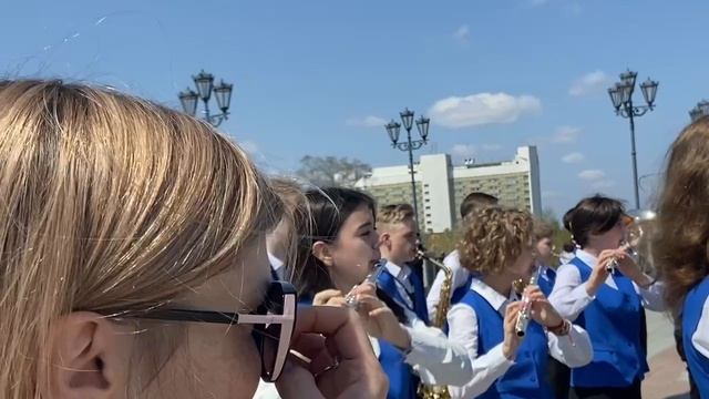 Торжественная линейка, посвящённая 78 годовщине Победы в Великой Отечественной войне