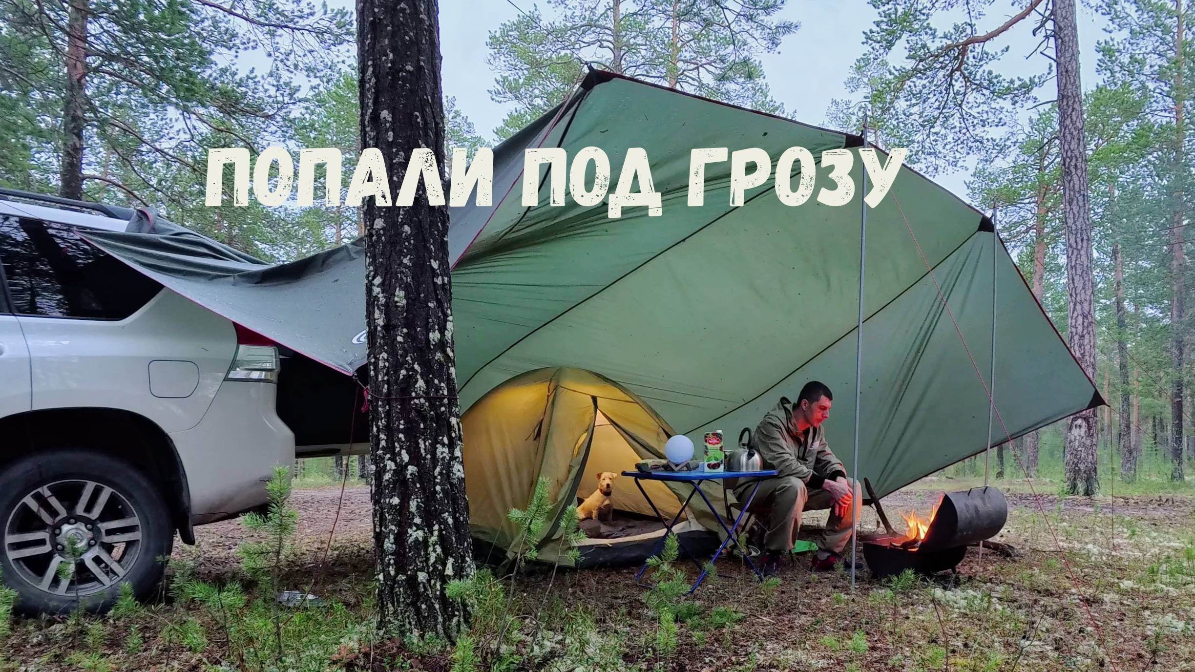 Одиночный кемпинг, ливень, ночуем в палатке [ Relax Eat Sleep Repeat, ASMR ]