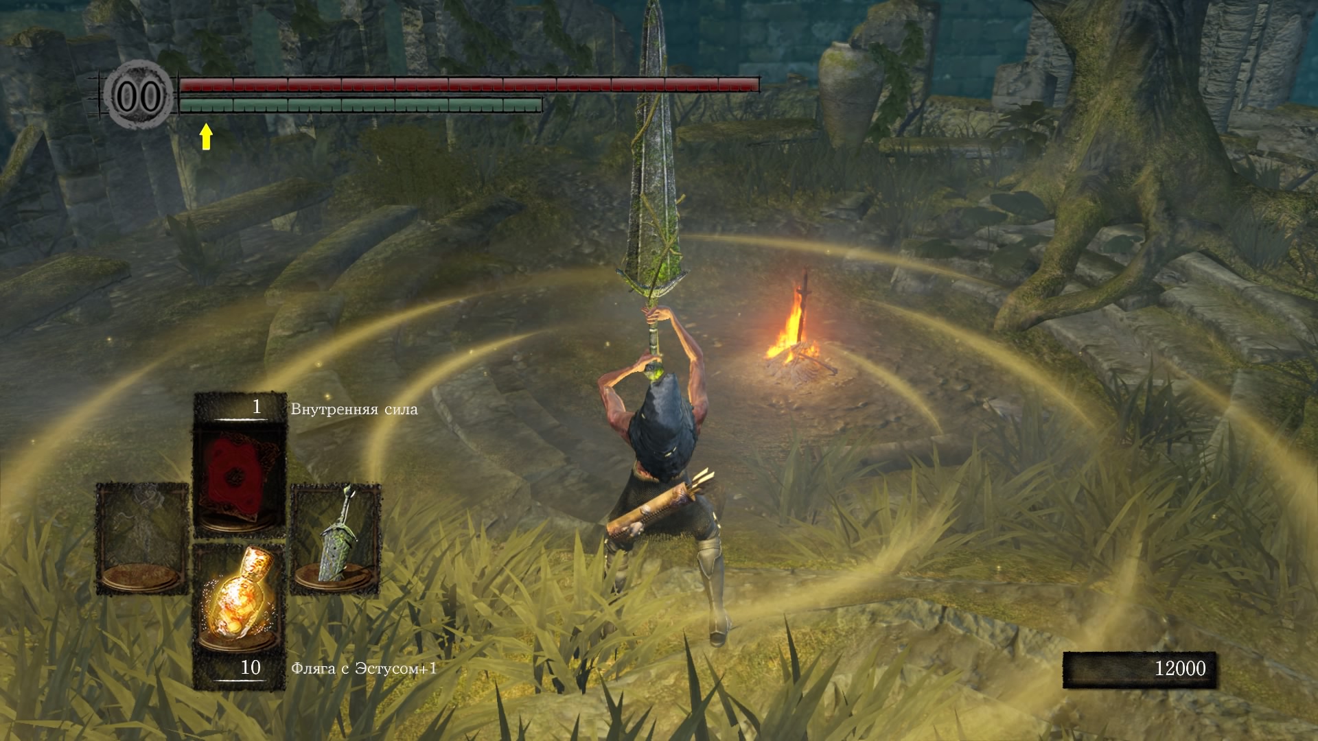 Tumblebuff глитч и баг двуручной атаки большого каменного меча в Dark souls remastered