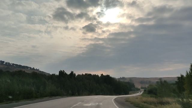 Красивое небо на фоне леса.mp4