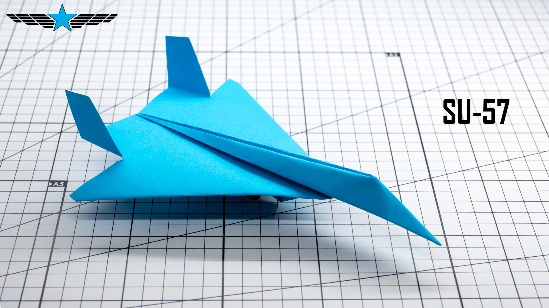 Оригами СУ-57 — грозный российский истребитель