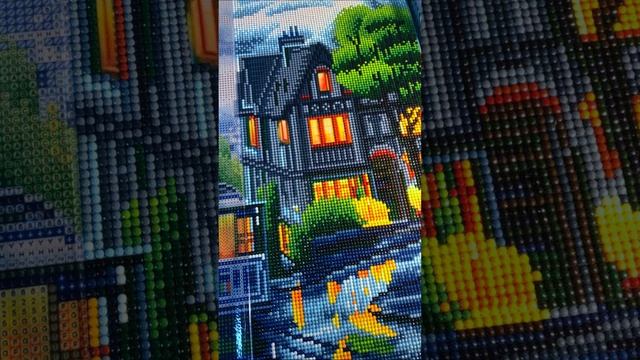 Алмазная мозаика LED "Огни города", автор Марина ShirMa в рамках СП "Архитектура" shorts