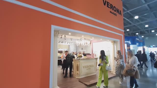 Стенд VERONA mobili  на выставке Mosbuild 2022.
