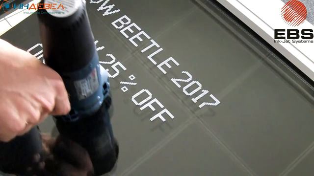 Печать на стекле // ручной каплеструйный принтер