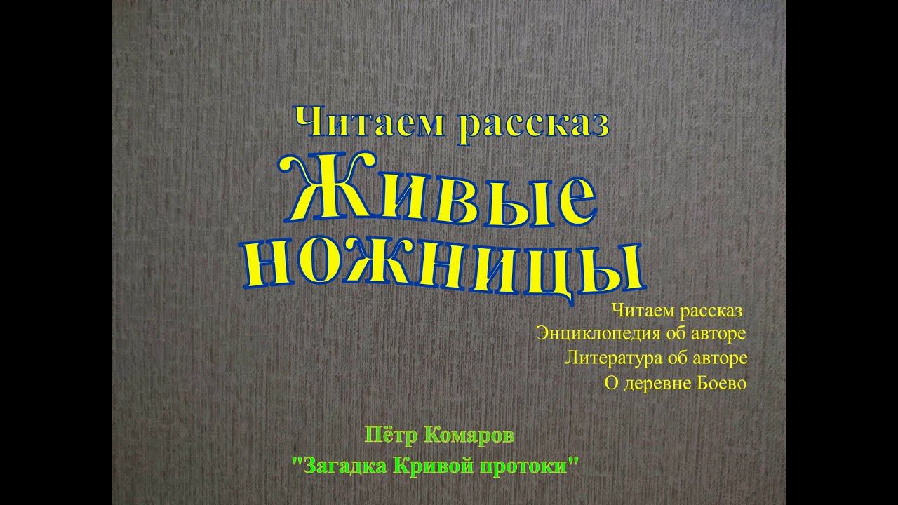 Читаем рассказ Живые ножницы Автор рассказа Пётр Комаров