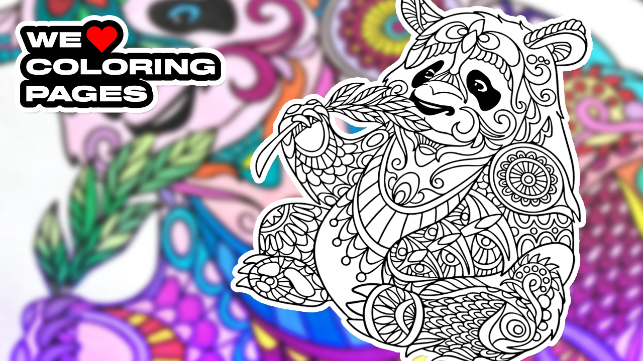 #37 Панда Анти-Стресс Раскраска | МЫ ❤️ РАСКРАСКИ