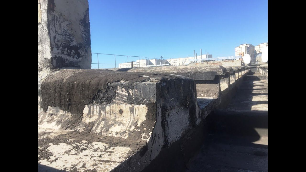 Ремонт кровли из железобетонных лотковых панелей