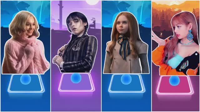 Энид Синклер - FLOWERS ✅️ Уэнздей - BLOODY MARY ✅️ Меган - DOLLS ✅️ Блэкпинк - PINK VENOM |Tiles Hop