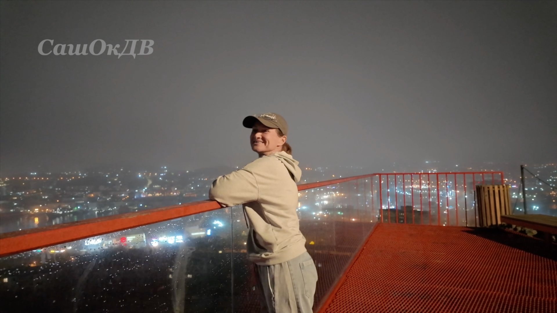 Ночной Владивосток, вид сверху. Сопка Бурачка.