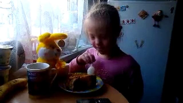 Диана,заяц и торт 18.11.2018