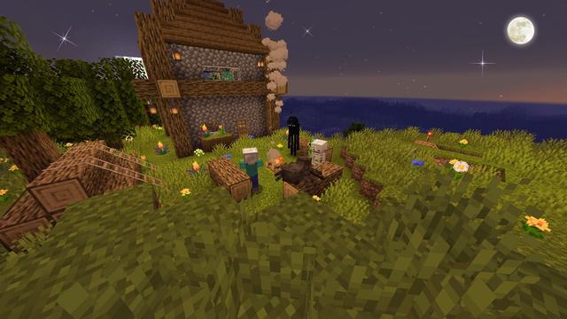 Cozy Night Campfire in Minecraft #Minecraft #music