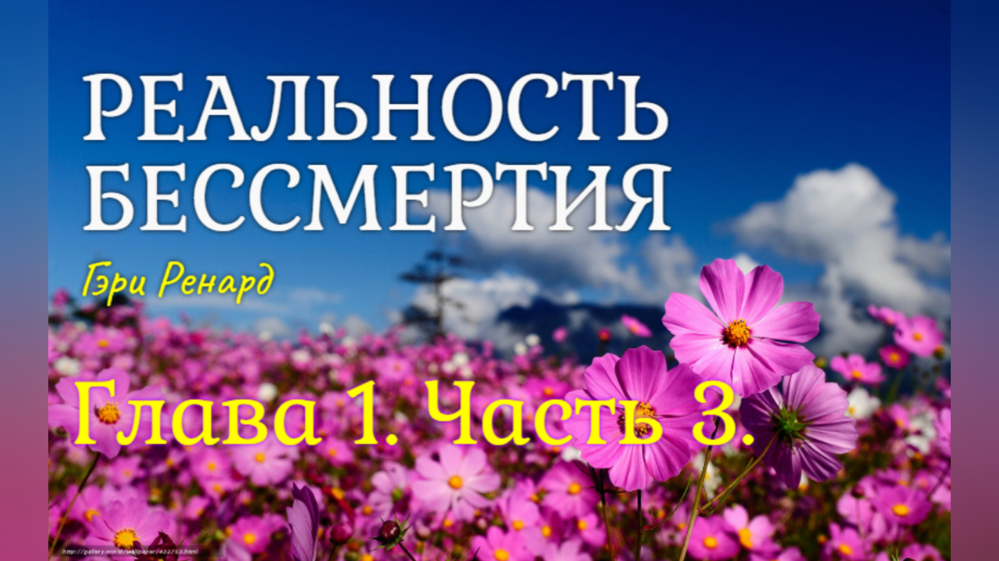 РЕАЛЬНОСТЬ БЕССМЕРТИЯ. Гэри Ренард. ГЛАВА 1. ЧАСТЬ 3.