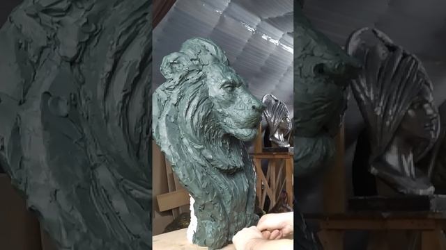 Создание модели скульптуры льва из пластилина.