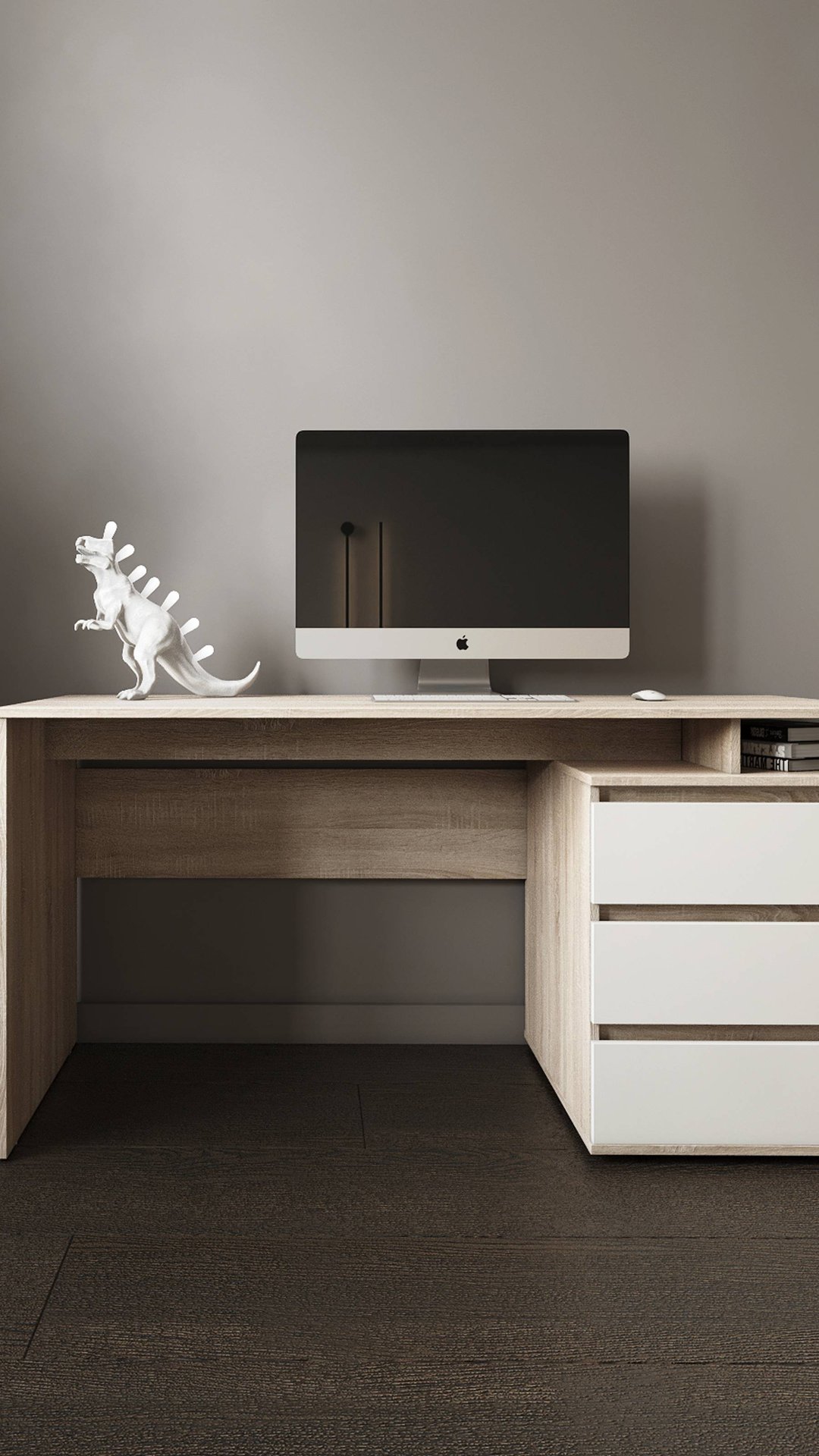 Стол Письменный Кайт Сонома/белый