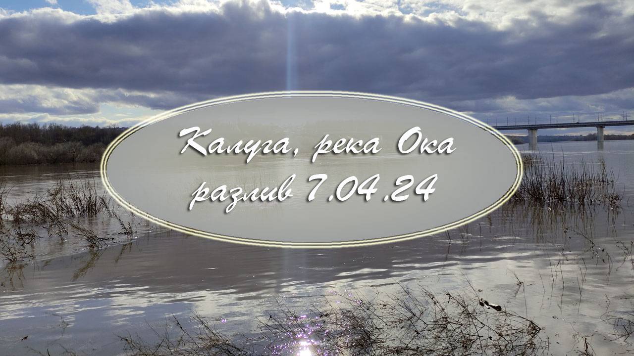 Разлив в Калуге, река Ока 7.04.2024. Но до наводнения 1970 еще очень далеко #городскиезарисовочки