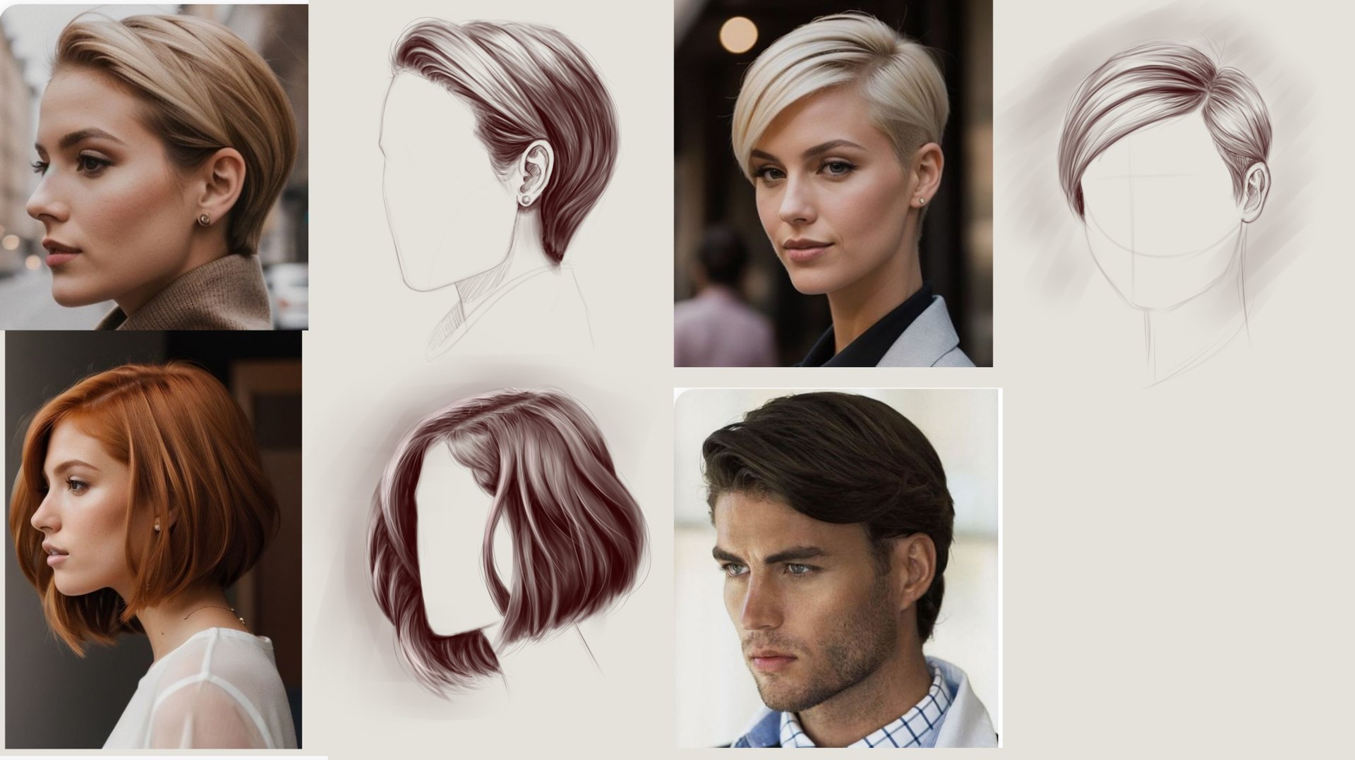 Как рисовать волосы / Time-lapse Drawing hair Step by Step