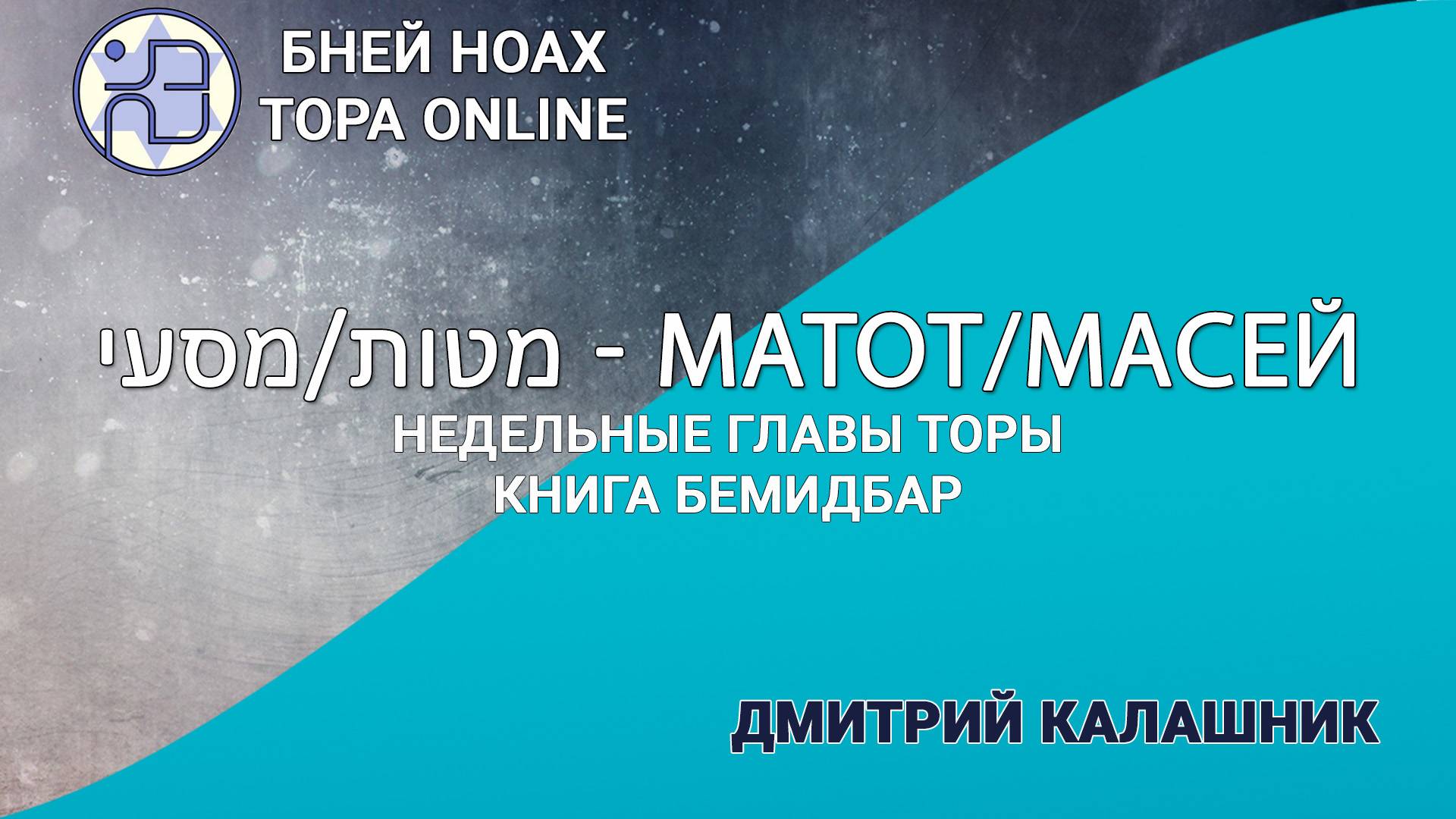 Недельная глава Торы - Парашат а-шавуа - "Матот/Масей" 5784/2024. Дмитрий Калашник