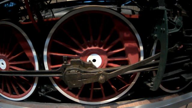 Вращение колес паровоза