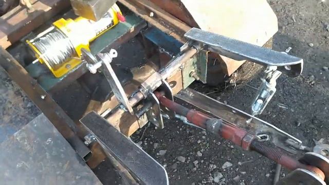НАВЕСКА  НА МИНИ ТРАКТОР!!! Лебедка вместо гидравлики.