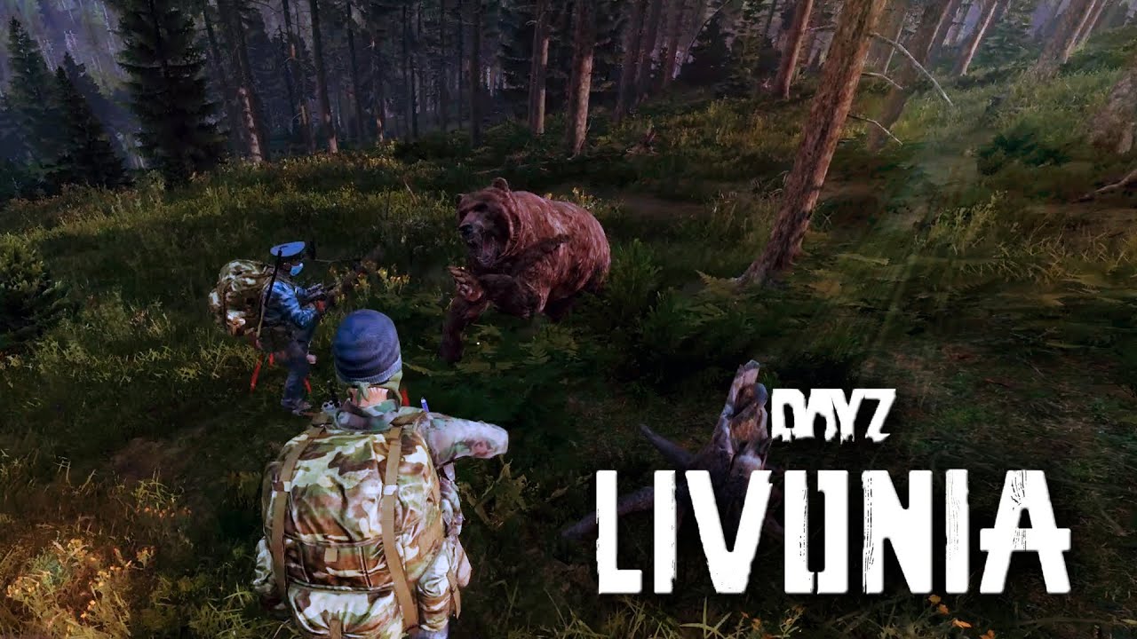 На нас напал медведь в DAYZ LIVONIA
