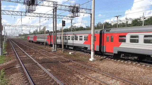 Электропоезд ЭД4М-0071 (ТЧПРИГ-26) пригородный поезд №6825 Черусти - Москва.