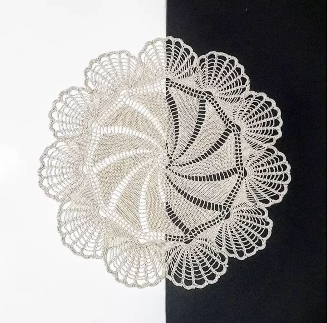 Салфетка крючком 4 часть (29 - 36(37) ряды). МАСТЕР КЛАСС. Doily