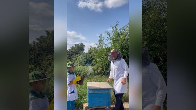 С дедушкой на пасеке