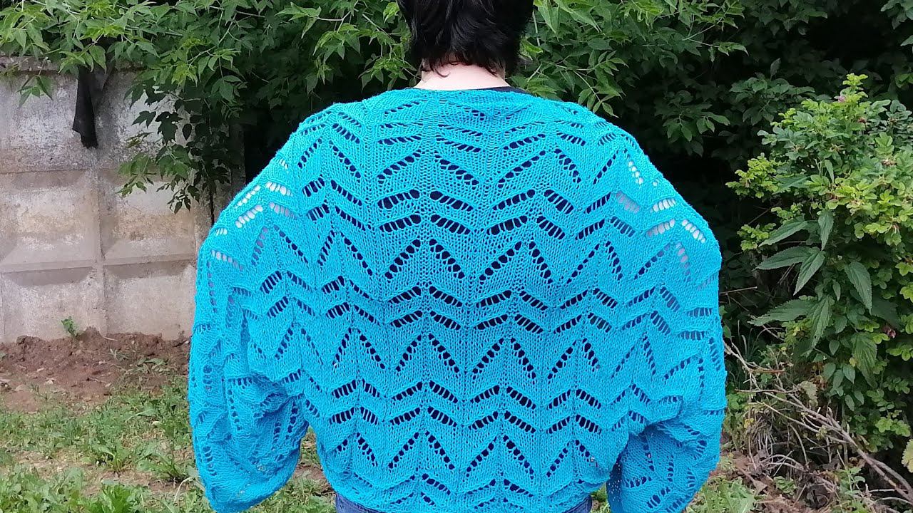 Шраг-накидка спицами. Мастер класс.