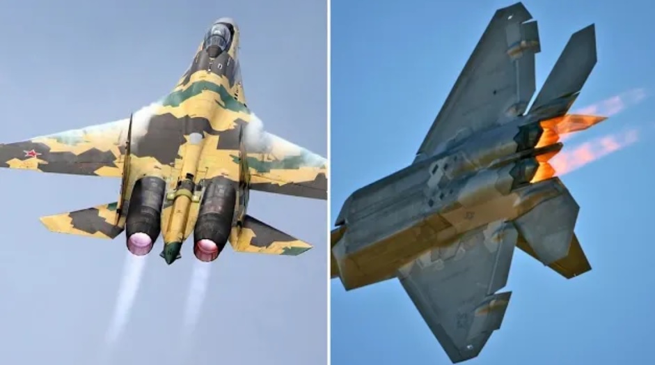 Почему у российского Су-35 на форсаже вырывается синее пламя, а у американского F-22– красное