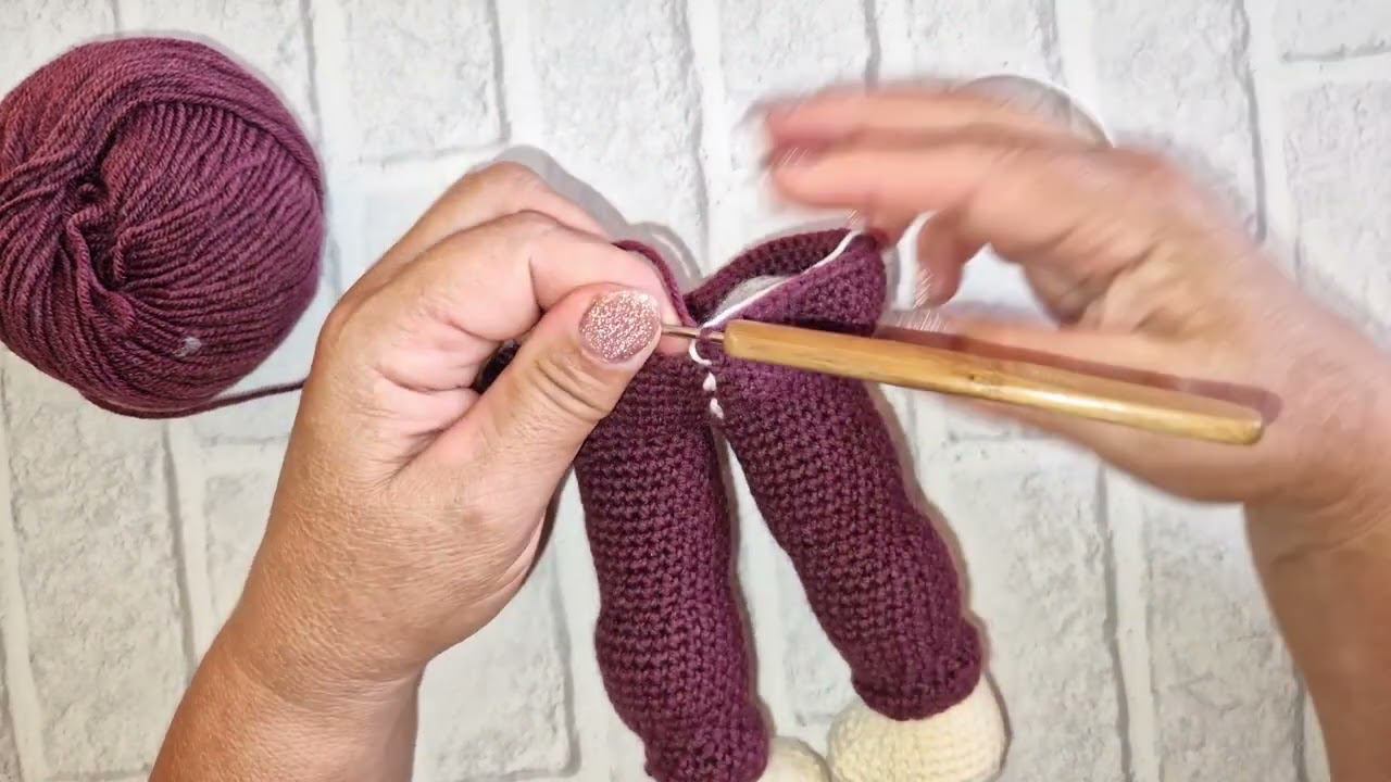 Мастер класс куколки Катюши Часть 2 Соединение ножек/штанишки