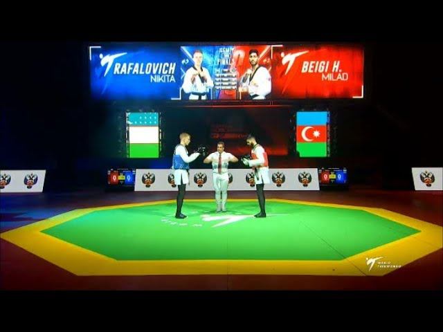 Moscow 2019 World taekwondo GP Final. SF M-80 RAFALOVICH-BEIGI HARCHEGANI