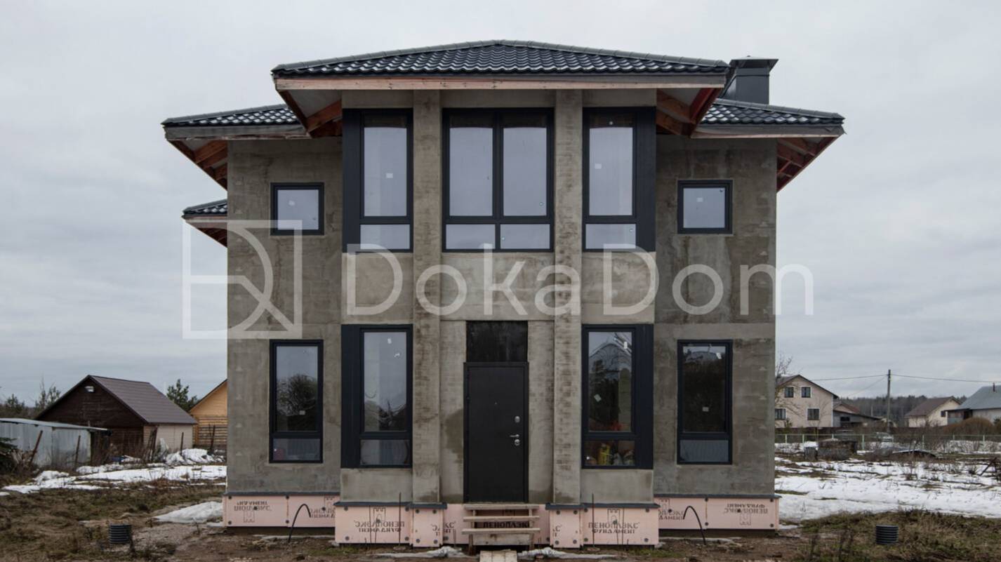 Строительство дома из газобетона по проекту Г-9021