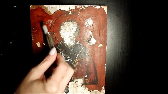 Николай Чудотворец - реставрация иконы